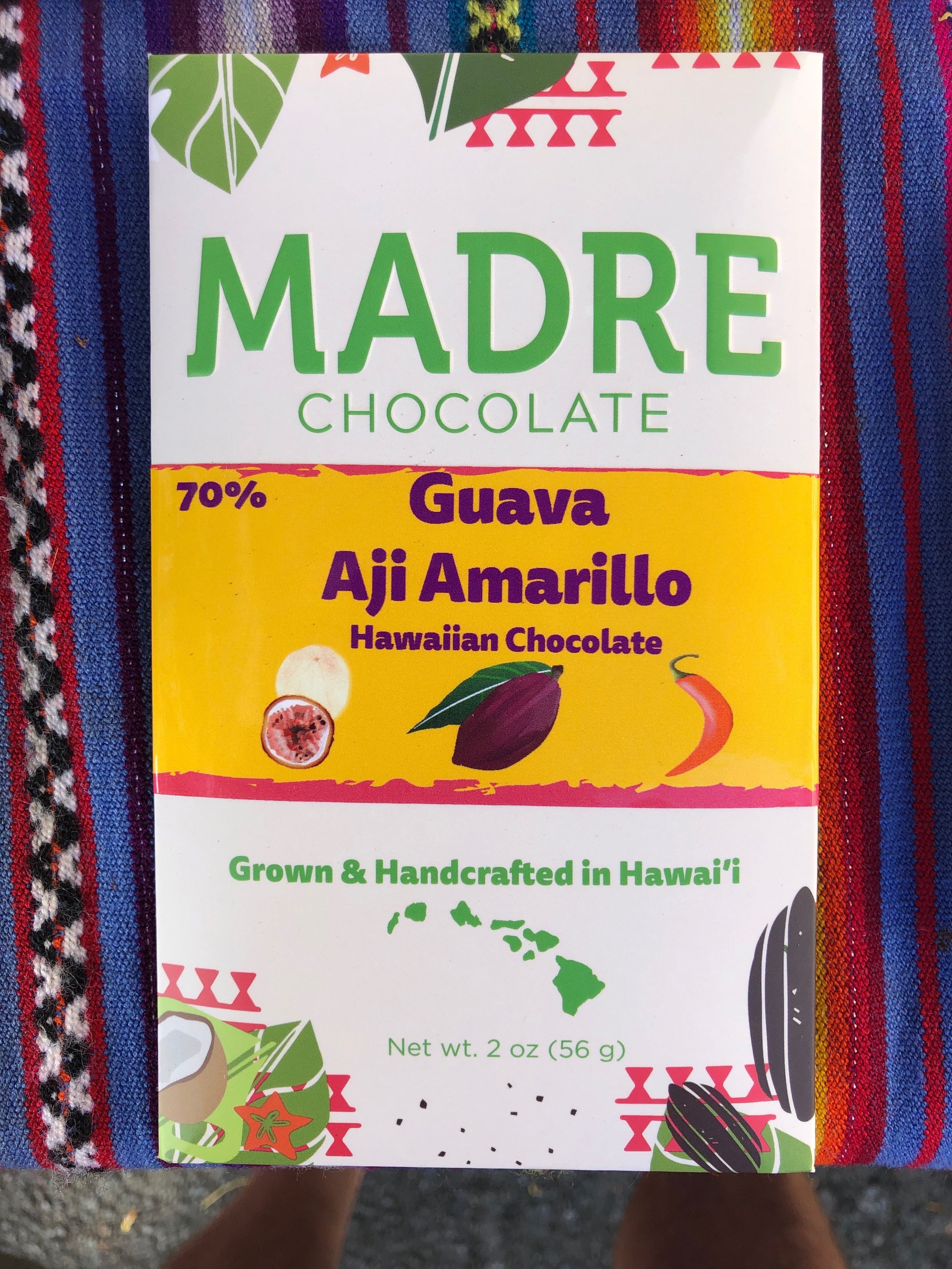 Spicy Guava Aji Amarillo chocolate bar | Madre Chocolate Hawaii